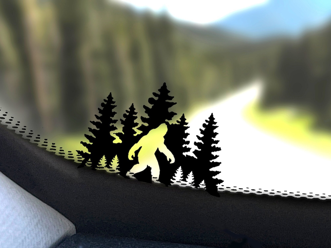 Bigfoot Tiny Decal Car Mirror Stickers Mirror Decal Vehicle Decals ...