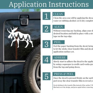 Moose With Trees Decal | Car Decal, Moose Stag Sticker, Durable ...