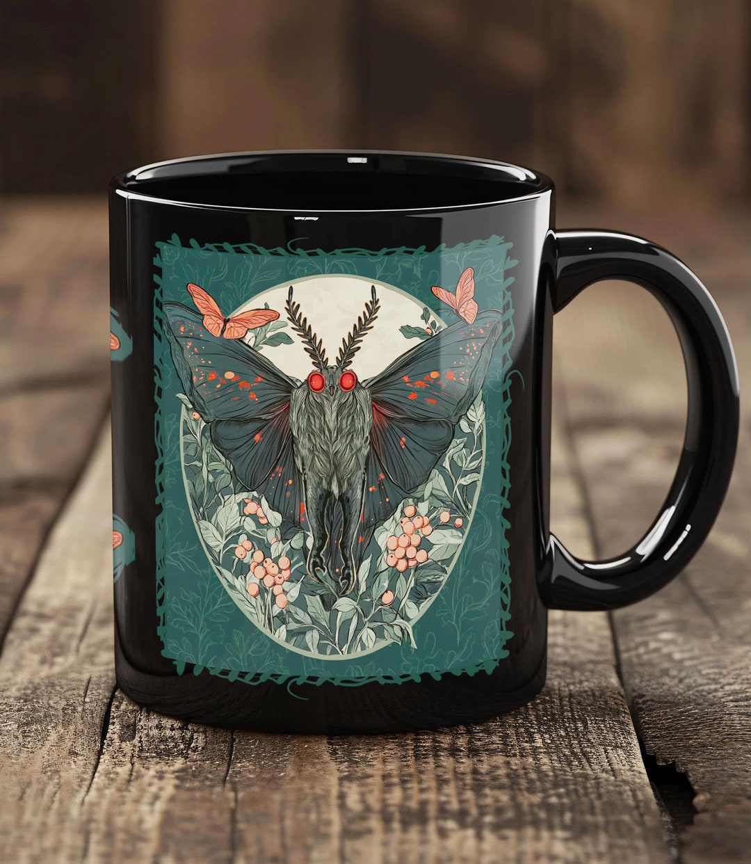 Mothman Mug Cryptid Mug Gift for Cryptid Lover Gift for Mothman Lover ...