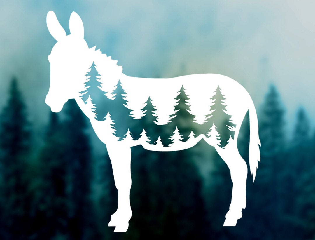 Donkey Decal | Donkey Stickers, Nature Stickers, Nature Car Decal ...