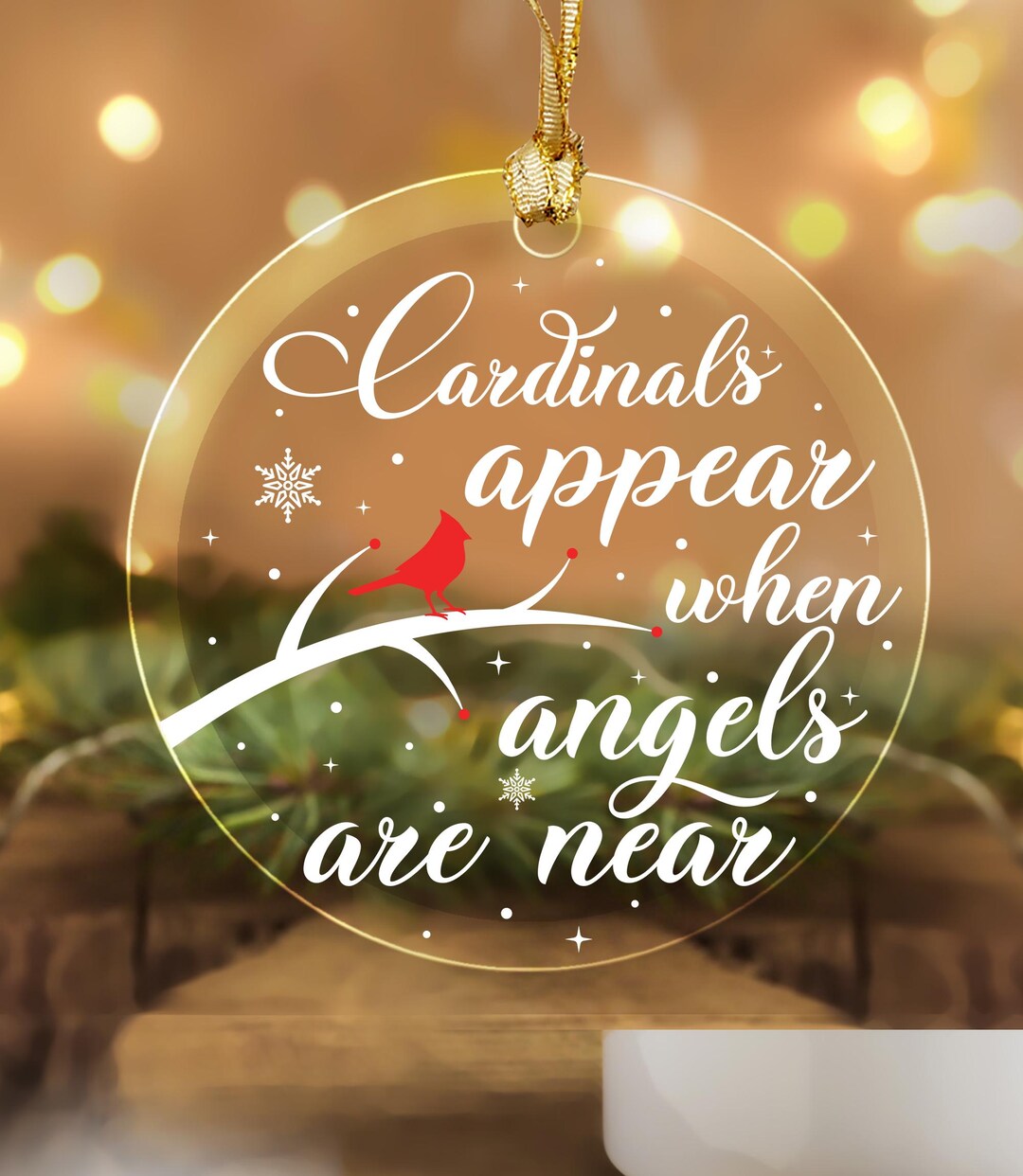 In Loving Memory Cardinal Ornament Memorial Gift Remembrance Christmas ...