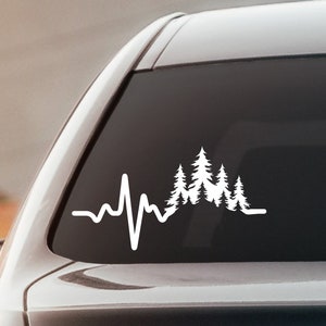 EKG Tree Decal | EKG Sticker, EKG Stickers, Nature Car Decal, Bumper ...