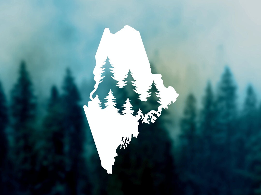 State MAINE Decal | Maine Sticker Car Decal United States Sticker ...