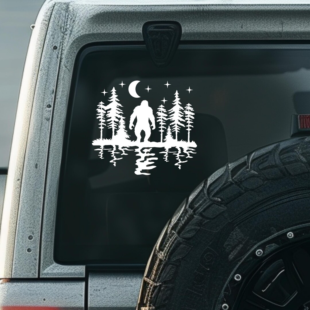 Bigfoot Decal Car Decal Bigfoot Sasquatch Yeti Sticker Durable ...