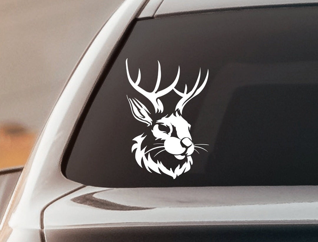 Jackalope Decal Jackalope Sticker for Car Window Cryptid Decal Cryptid ...