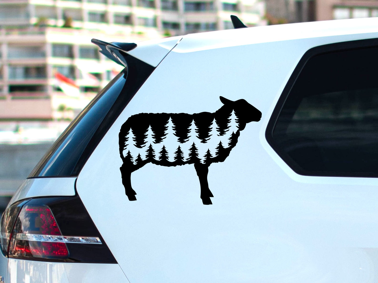 Sheep Decal | Sheep Stickers, Nature Stickers, Nature Car Decal, Laptop ...