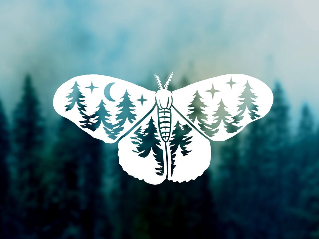 Moth Decal | Moth Sticker, Witchy Stickers, Witchy Car Decal, Car ...