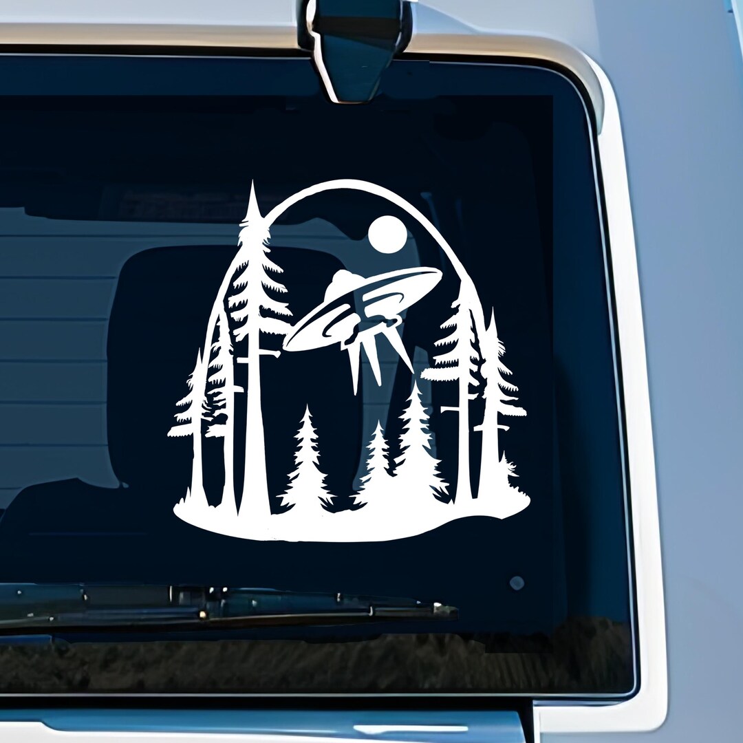 UFO Alien Car Window Decal UFO Sticker Alien Sticker Spaceship Sticker ...