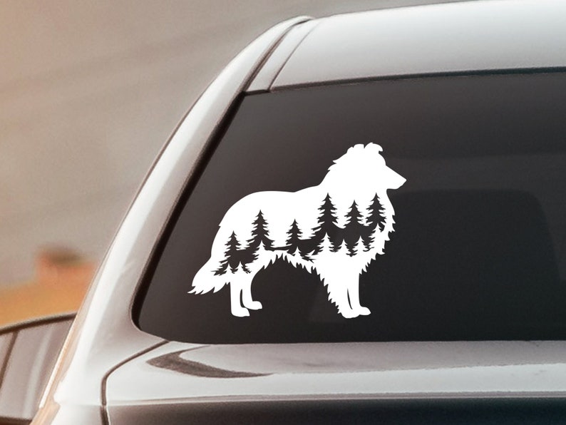 Shetland Sheepdog Decal Car Decal Sheltie Dog Sticker Durable ...