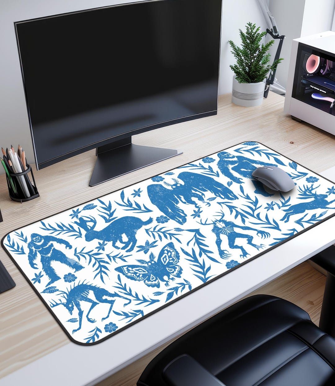 Cryptid Desk Mat Gift for Cryptid Lover Gaming Mouse Pad Large Desk Mat ...