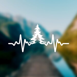EKG Tree Decal | EKG Sticker, EKG Stickers, Nature Car Decal, Bumper ...
