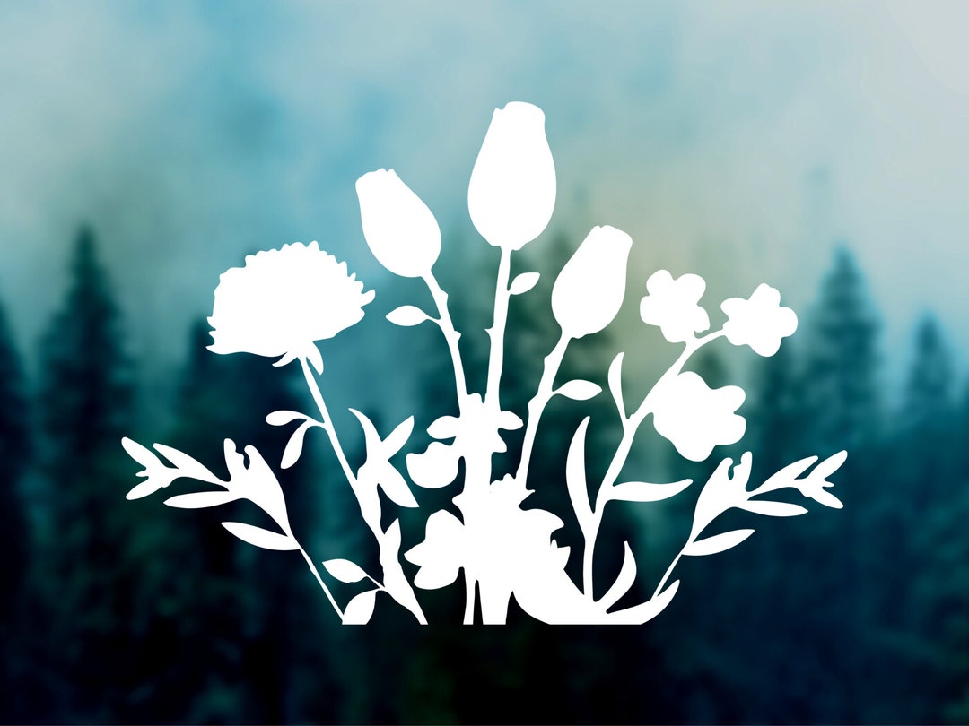 Flower Car Decal Nature Flower Decal Tree Stickers Nature Stickers ...