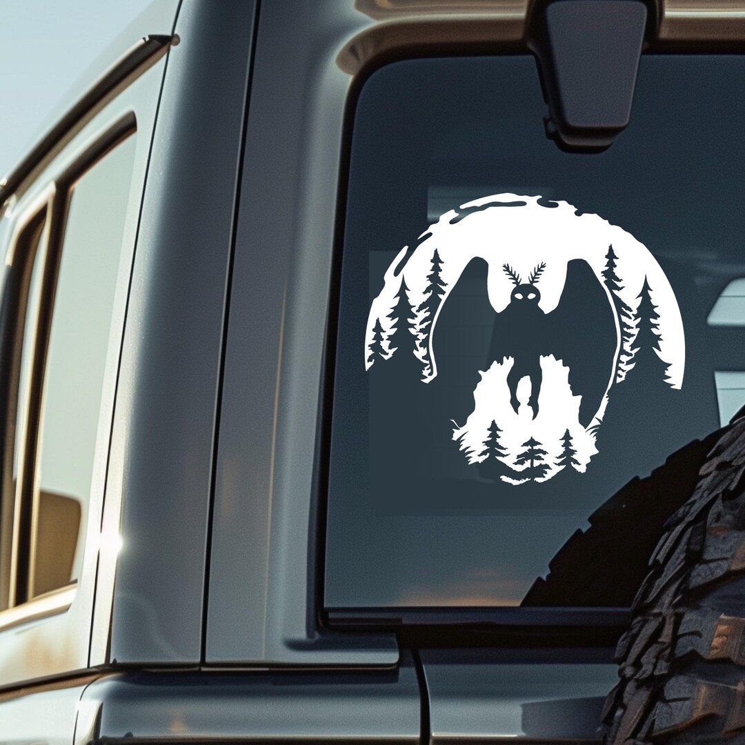 Mothman Car Decal Mothman Sticker Bumper Sticker for Cars Cryptid Vinyl ...