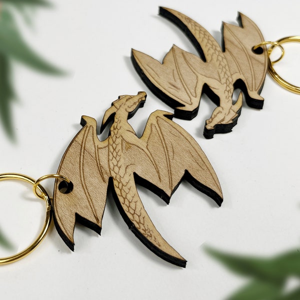 Interlocking Wood Keychain - Etsy