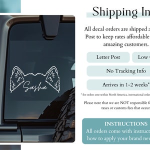 Custom Pet Car Decal Custom Pet Stickers for Car Dog Ear Car Decal ...