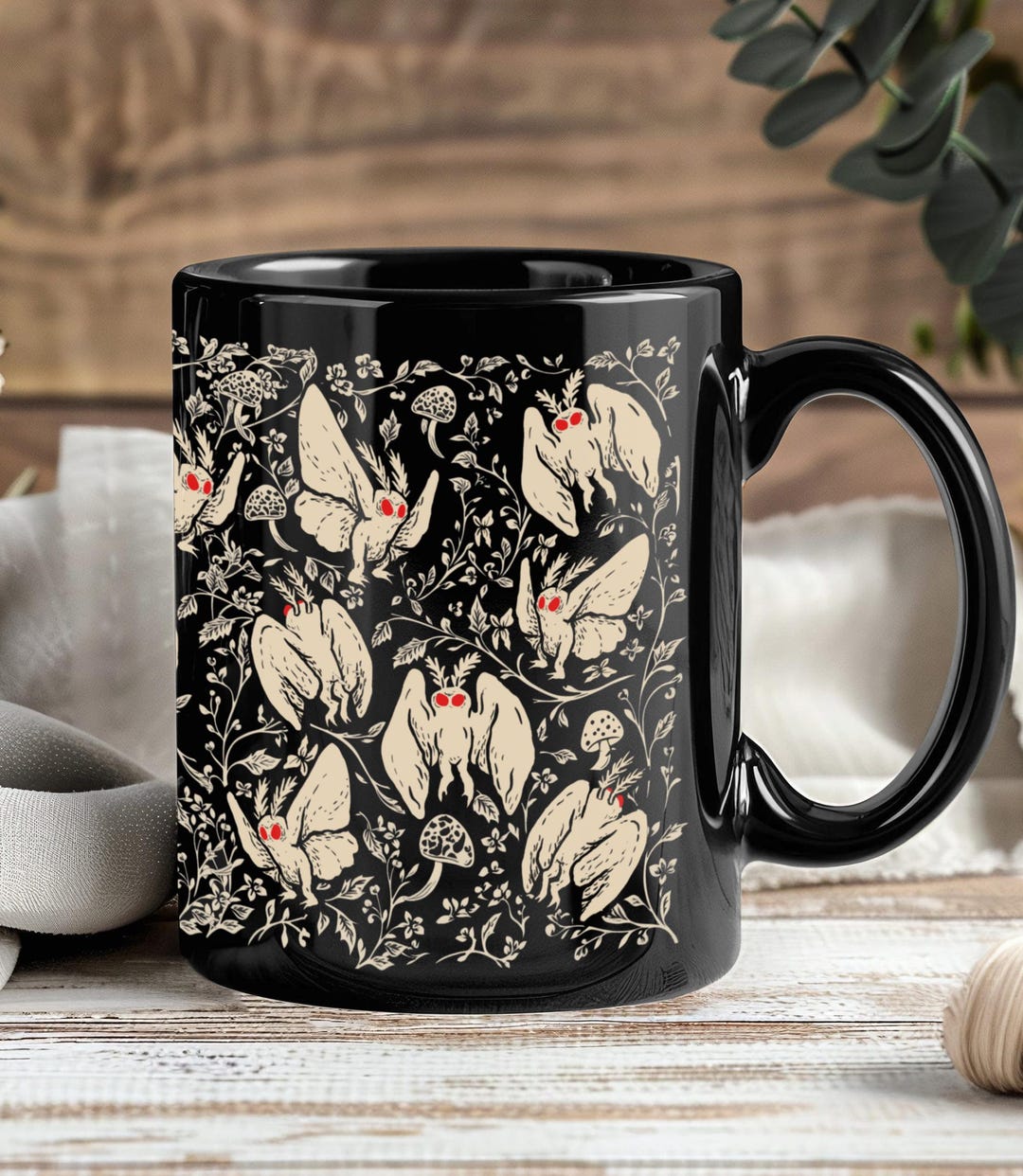 Mothman Mug Cryptid Mug Gift for Cryptid Lover Gift for Mothman Lover ...