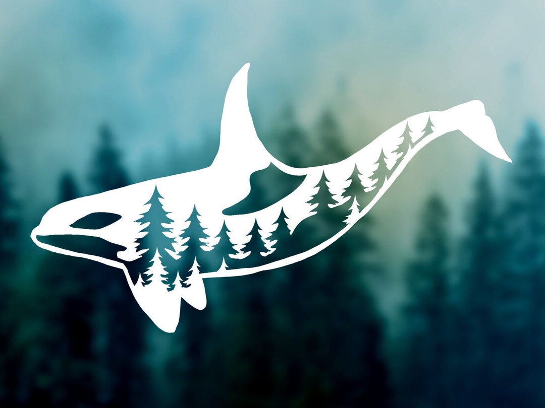 Orca Decal Orca Stickers, Nature Stickers, Nature Car Decal, Bumper ...