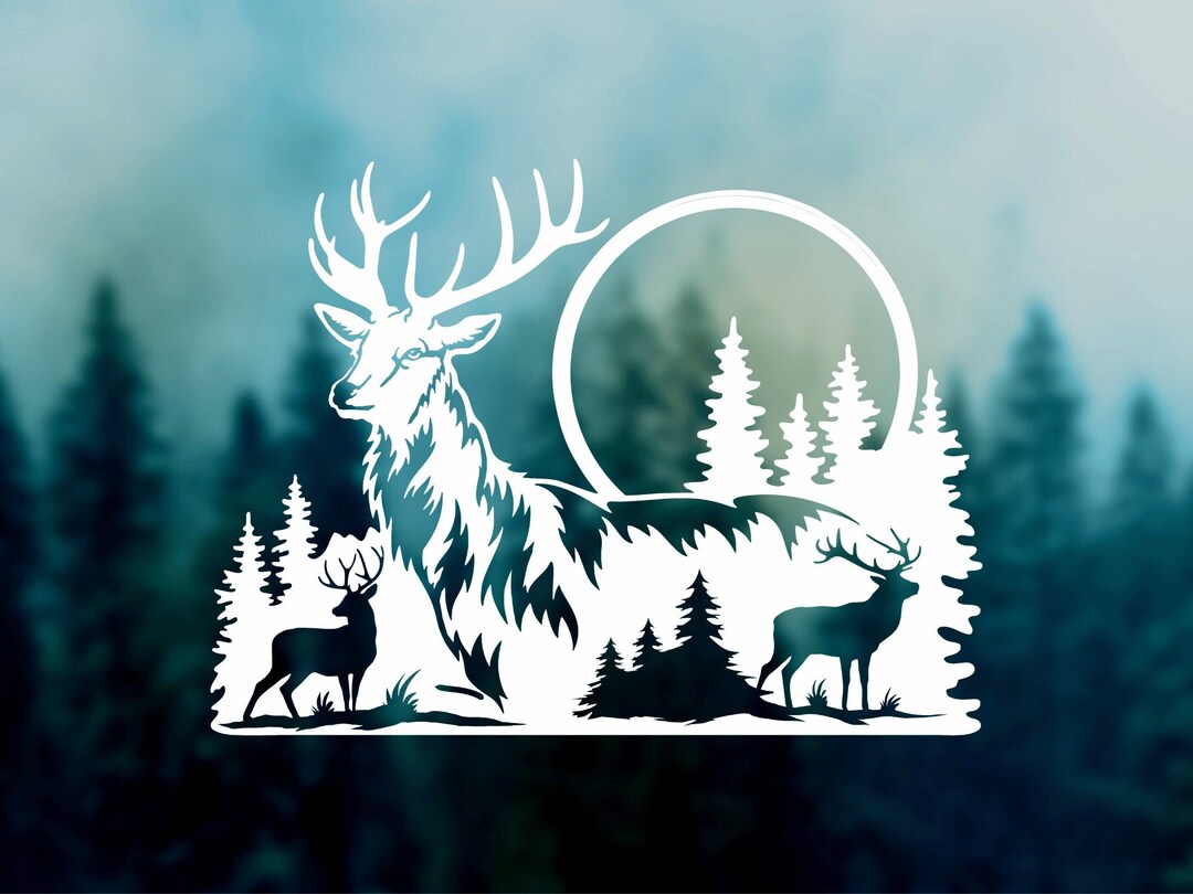 Deer Decal Buck Sticker Deer Stickers Nature Car Decal Bumper Stickers ...