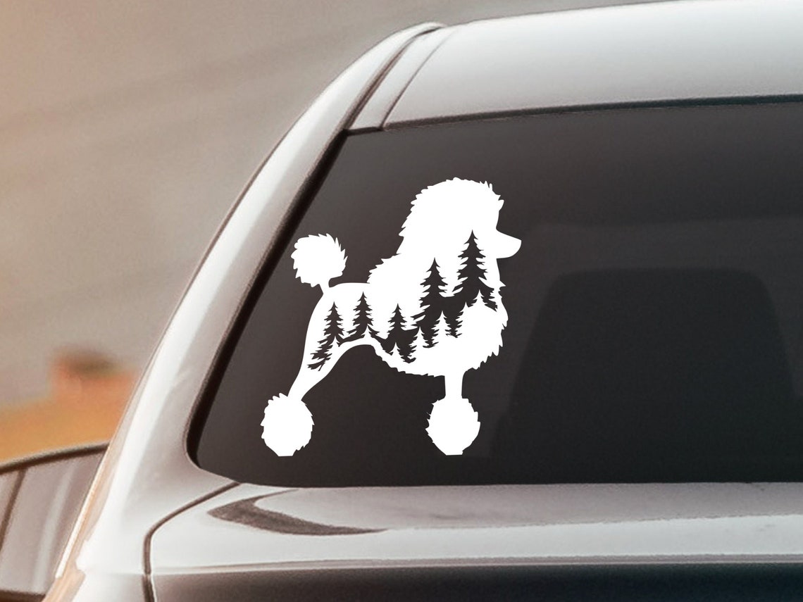 Poodle Decal Car Decal Poodle Sticker Durable Waterproof Vinyl Sticker ...