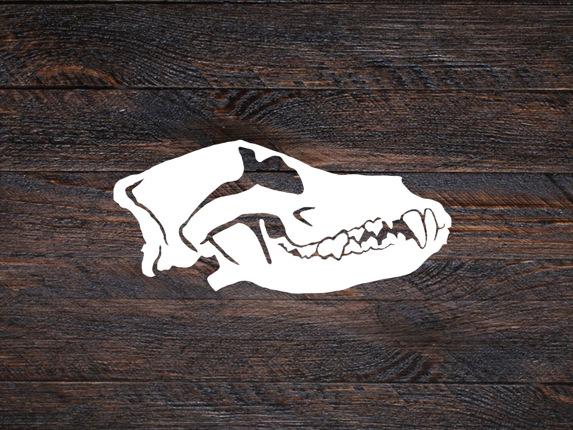 Wolf Skull Decal Car Decal Wolf Skull Sticker Durable - Etsy