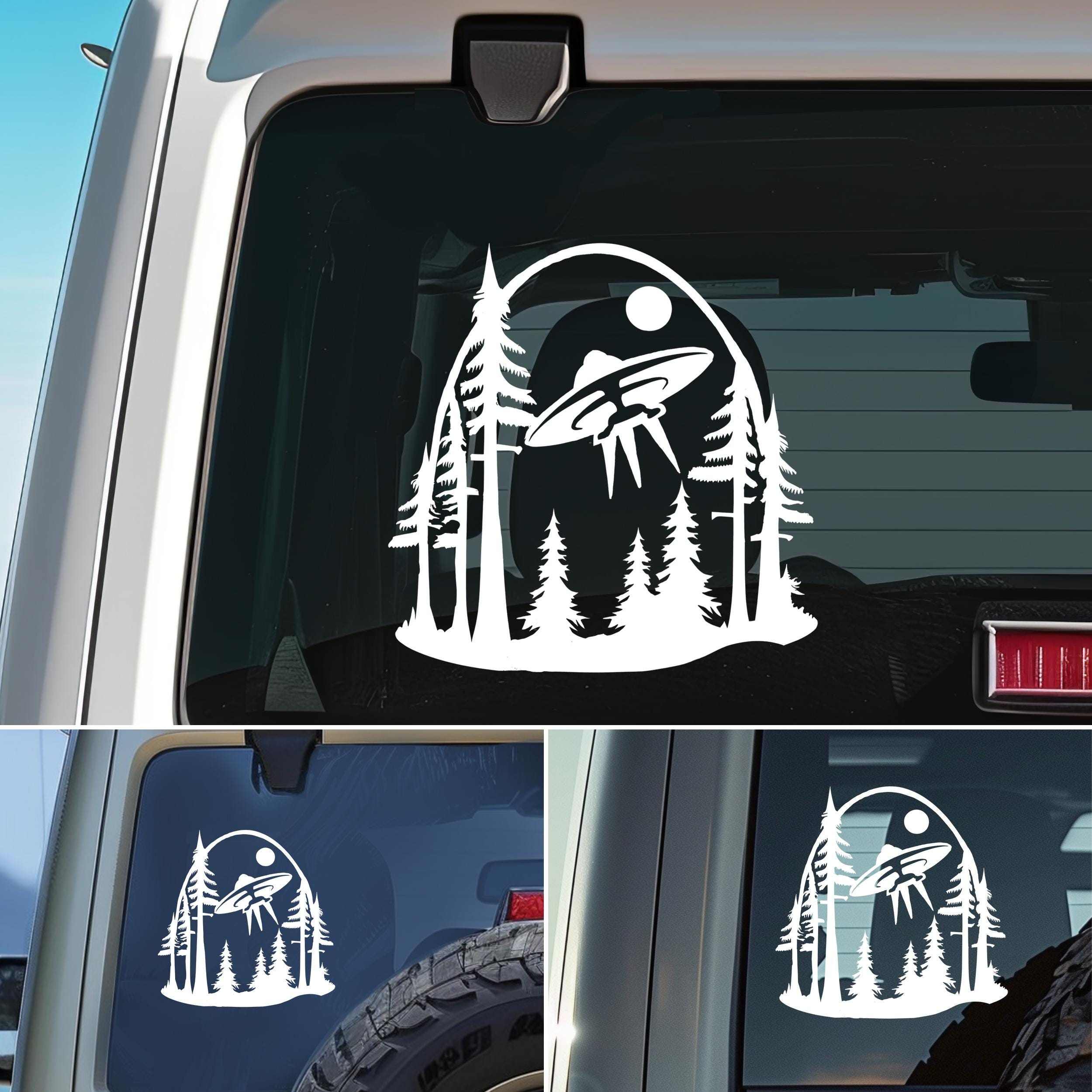 UFO Alien Car Window Decal UFO Sticker Alien Sticker Spaceship Sticker ...