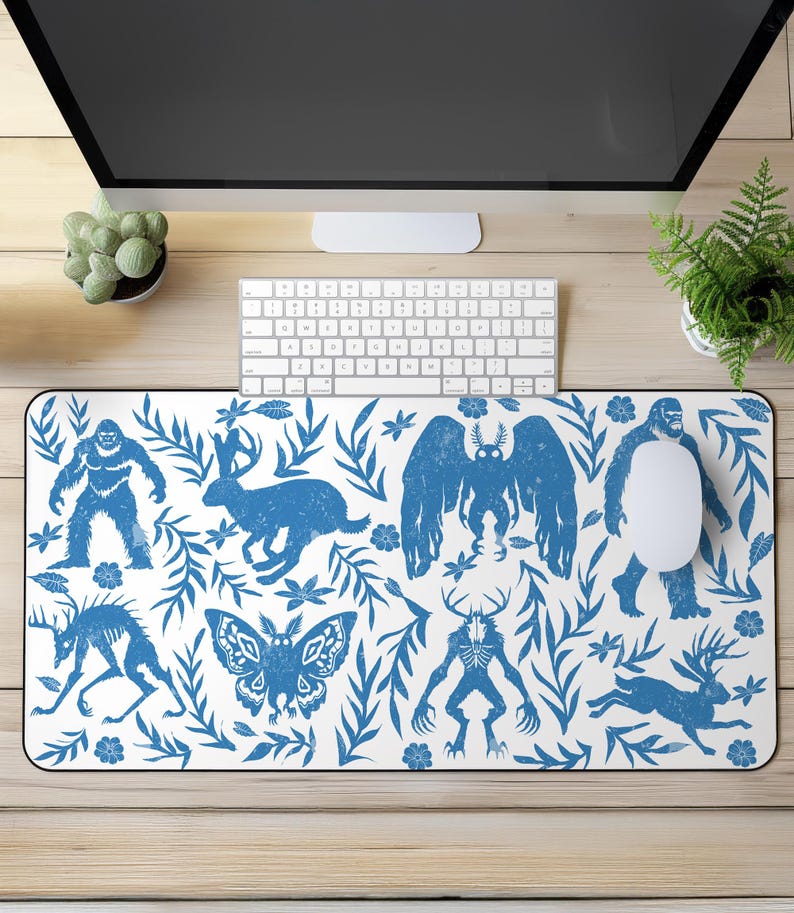 Cryptid Desk Mat Gift for Cryptid Lover Gaming Mouse Pad Large Desk Mat ...
