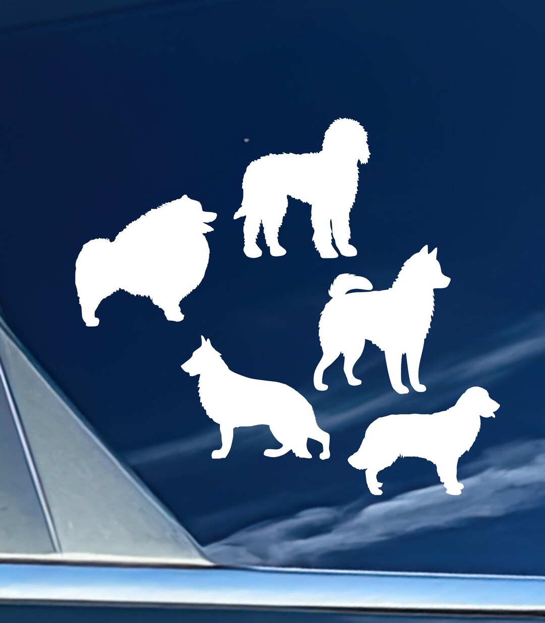 Dog Car Sticker Dog Mirror Decal Vehicle Decals Dog Sticker Easter Egg ...
