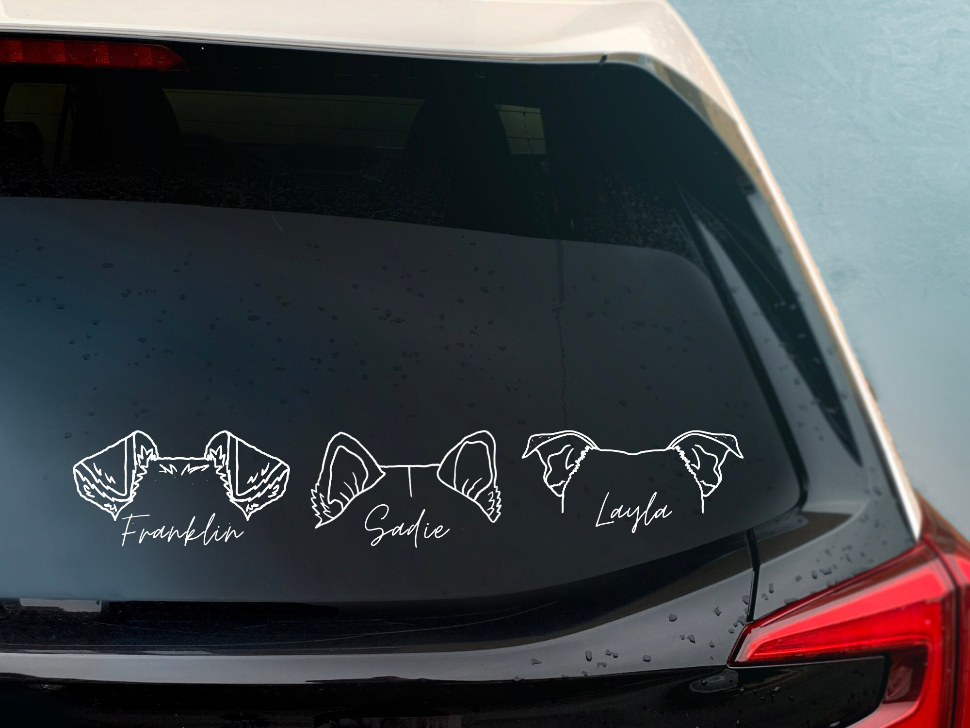 Custom Pet Car Decal Custom Pet Stickers for Car Dog Ear Car Decal ...