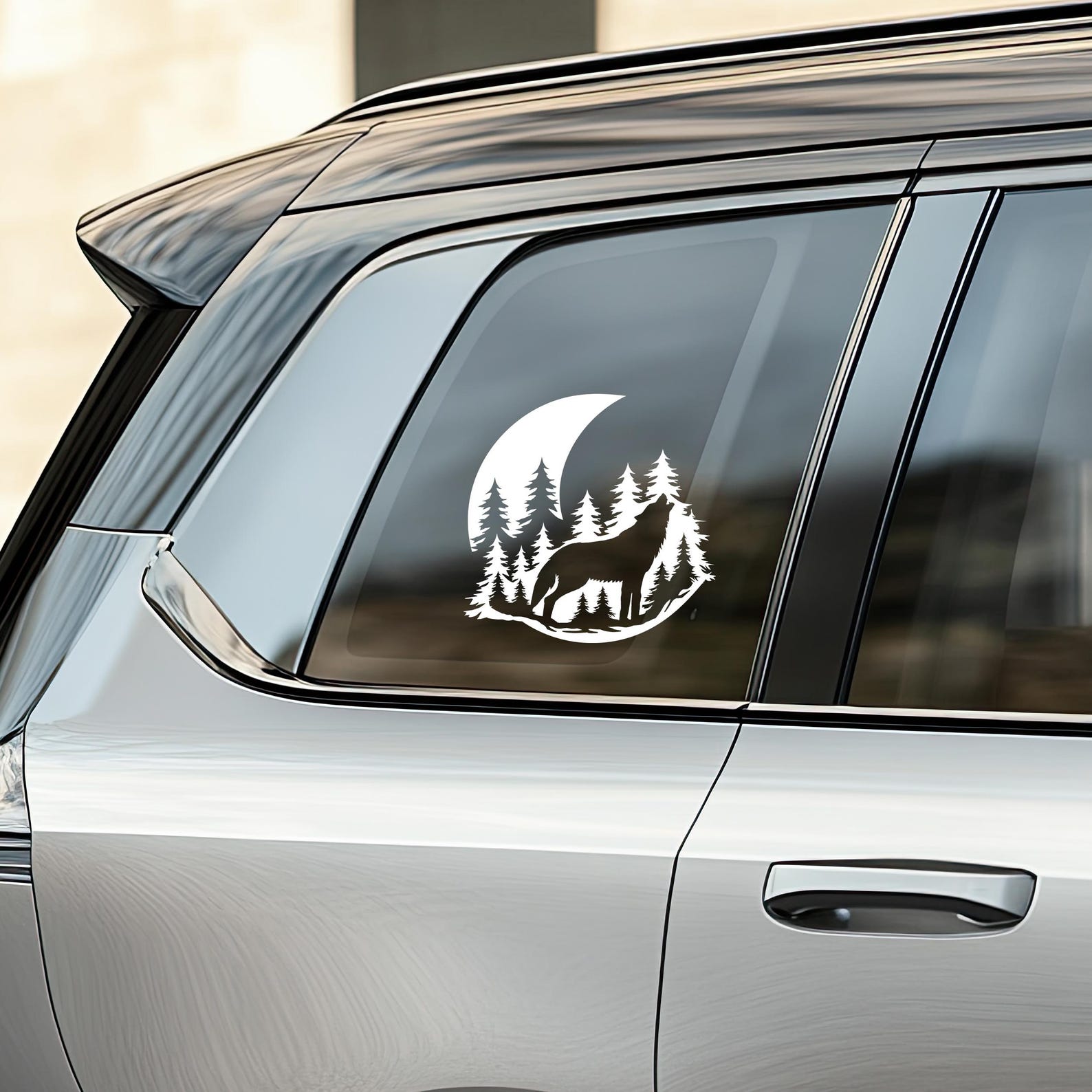 Wolf Moon Decal Wolf Stickers Moon Stickers Nature Car Decal Bumper ...