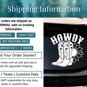 Western Cute Cowboy Boots Decal for Car Window Decal Howdy Sticker ...