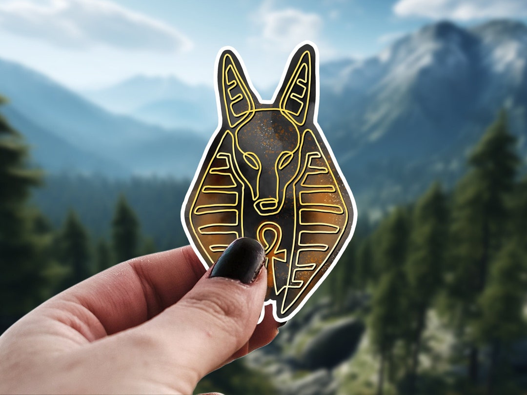 Anubis Vinyl Sticker Egyptian Anubis Waterproof Stickers - Etsy