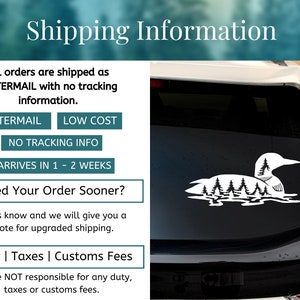 Loon With Trees Decal Car Decal Loon on a Lake Sticker Durable ...