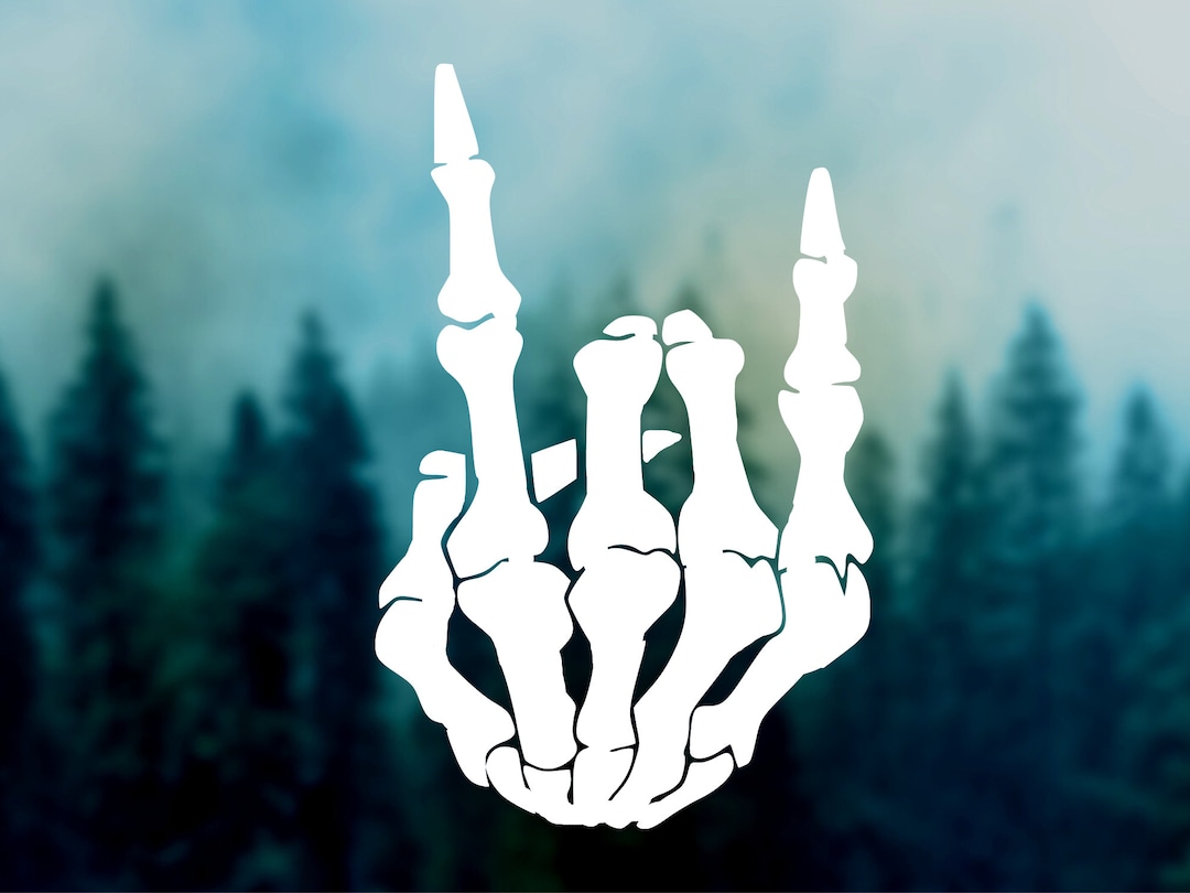 Skeleton Hand Skull Car Decal Horror Car Decal Goth Car Decal Skull ...