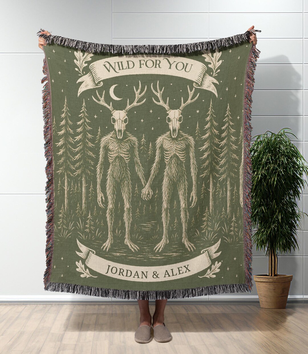 Custom Wendigo Blanket Wendigo Couple Personalized Blanket Gift for ...