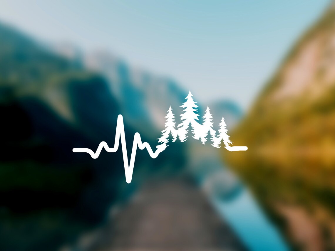 EKG Tree Decal EKG Sticker EKG Stickers Nature Car Decal - Etsy