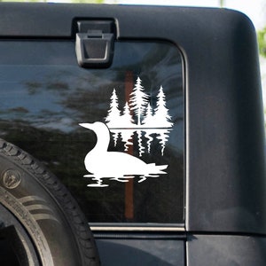 Loon Sticker | Loon Vinyl Decal | Lake Sticker | Lake Decal ...