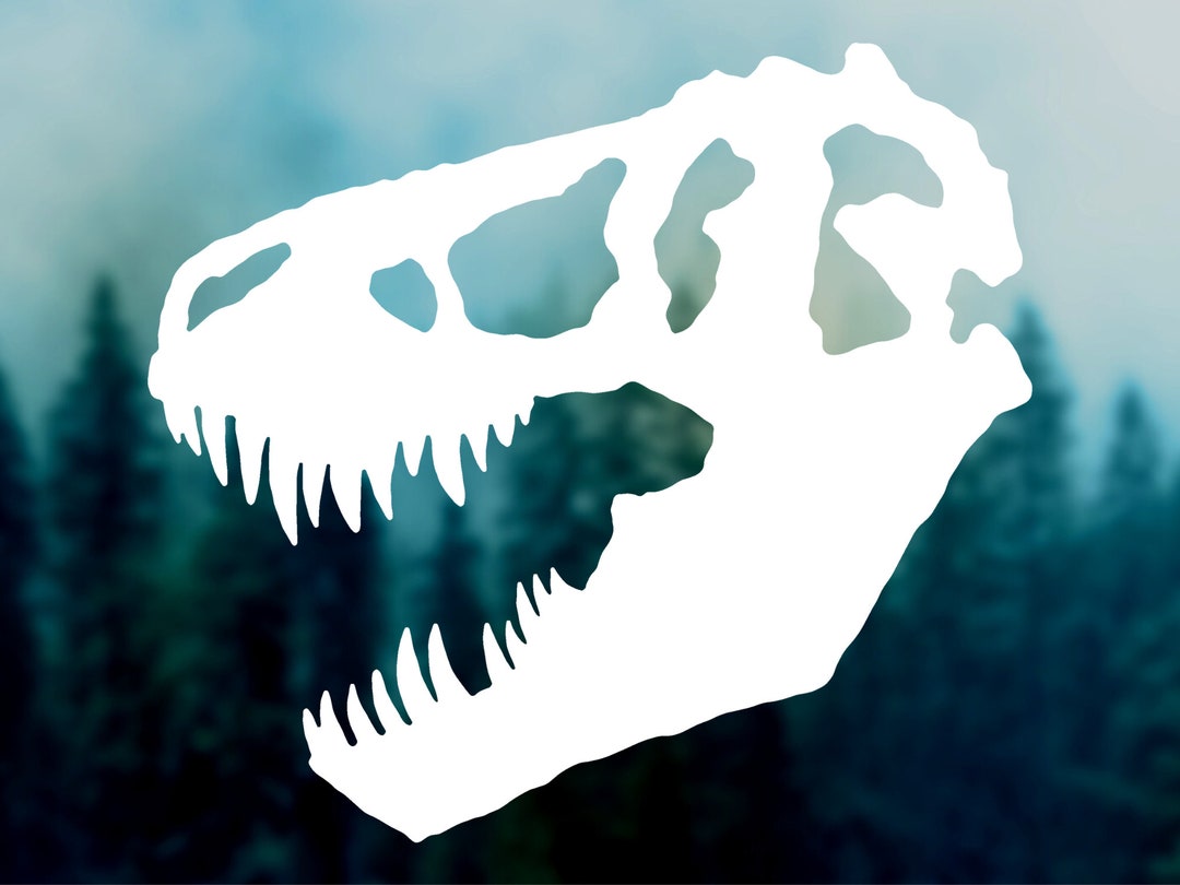 T-REX Skull Dinosaur Decal Car Decal Dino Sticker Dinosaur Skull Decal ...