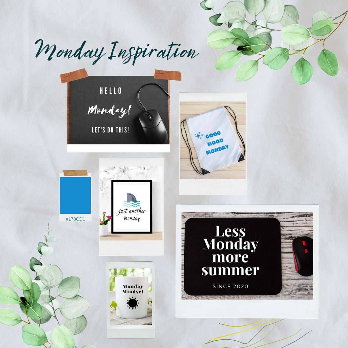 Monday Welcome SVG PNG PDF Positive Thinking Clipart Quotes - Etsy