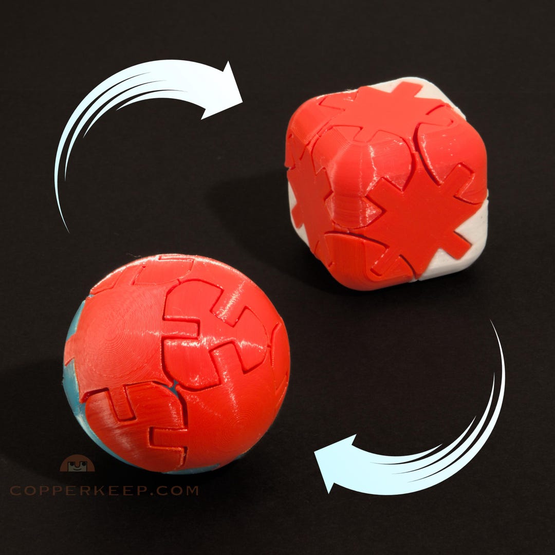 Kinetic Bubble Fidget "sphere Cube" | 1.5" Transforming Stress Toy ...