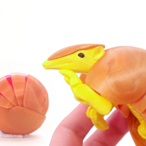 Cheerful Articulated Armadillo Fidget Roll-up Armadillo Ball Model Fun ...