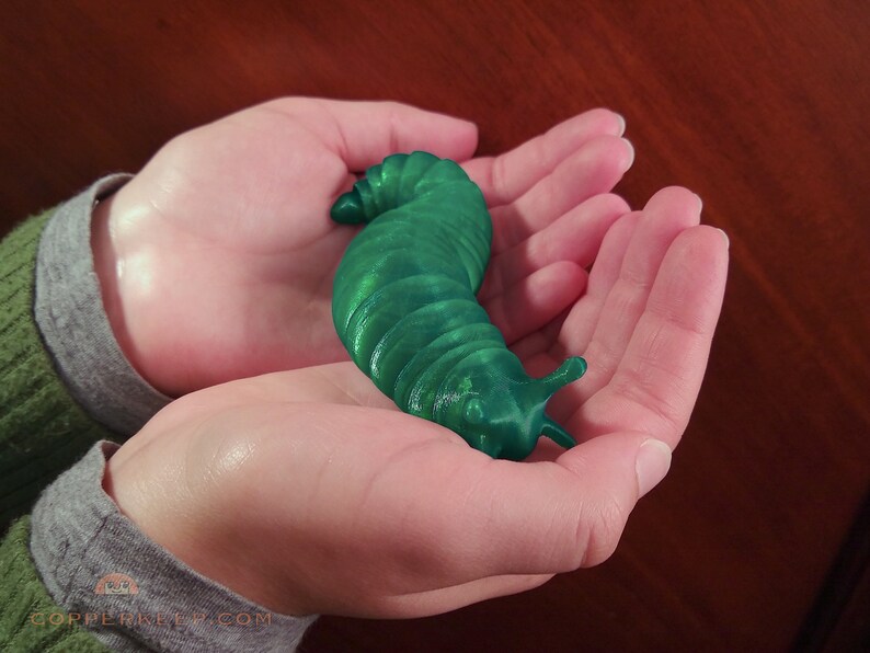 Friendly Articulated Slug Fidget Toy 5-inch Flexible 3D - Etsy