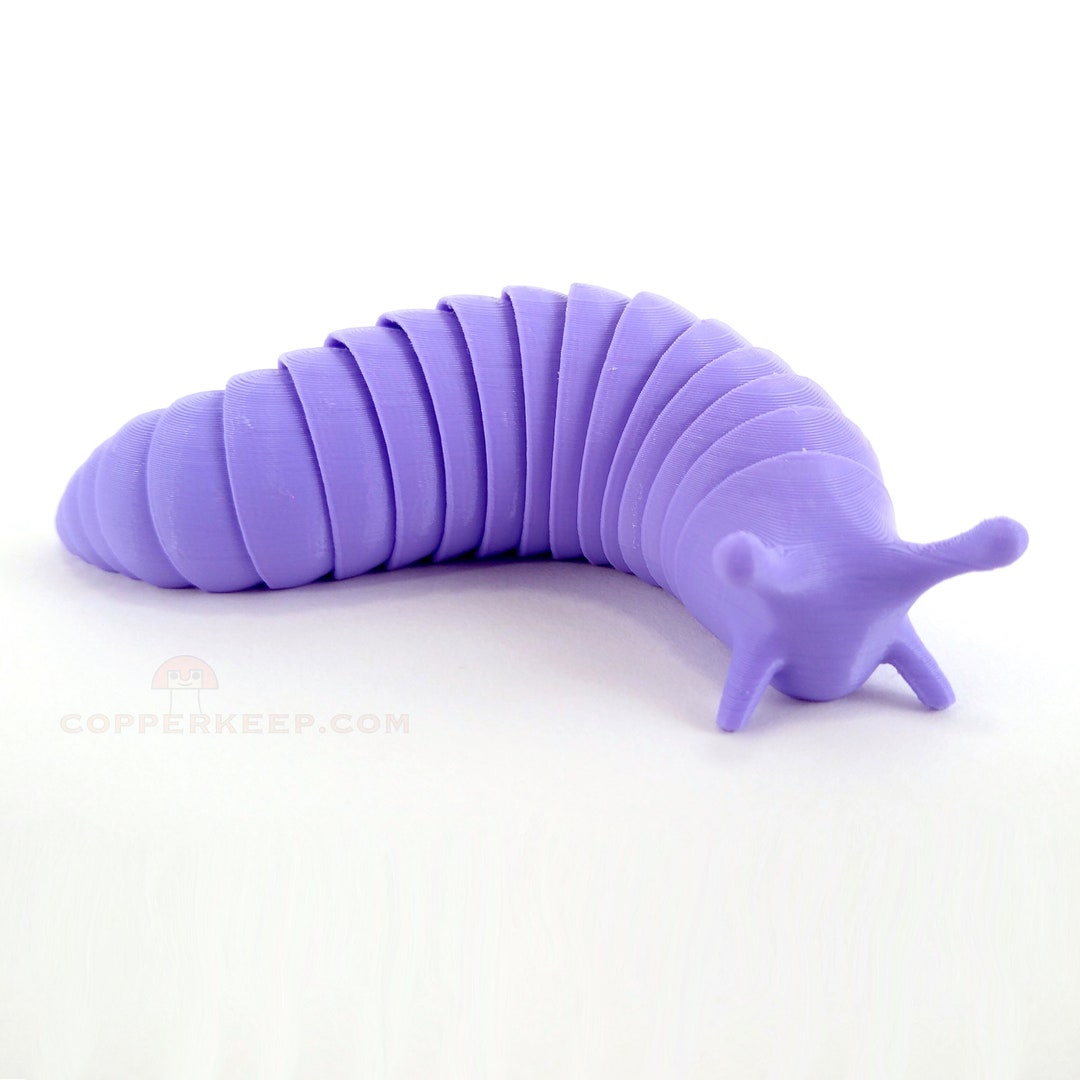 Friendly Articulated Slug Fidget Toy | 5-inch Flexible 3D Printed ...