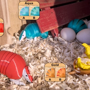 Cheerful Articulated Armadillo Fidget | Roll-up Armadillo Ball Model ...