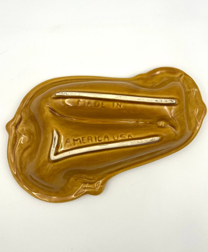Funky Retro Ashtray 1970s MCM Drip Glaze Ceramic Ashtray Smoking Catch ...