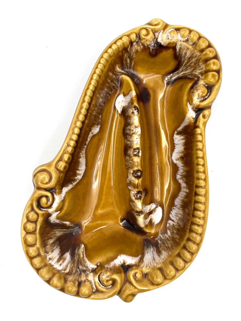 Funky Retro Ashtray 1970s MCM Drip Glaze Ceramic Ashtray Smoking Catch ...