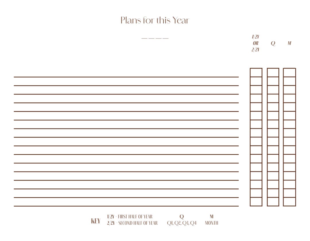 Fill in Digital Planner, Printable Planner for Year, Month, Week ...