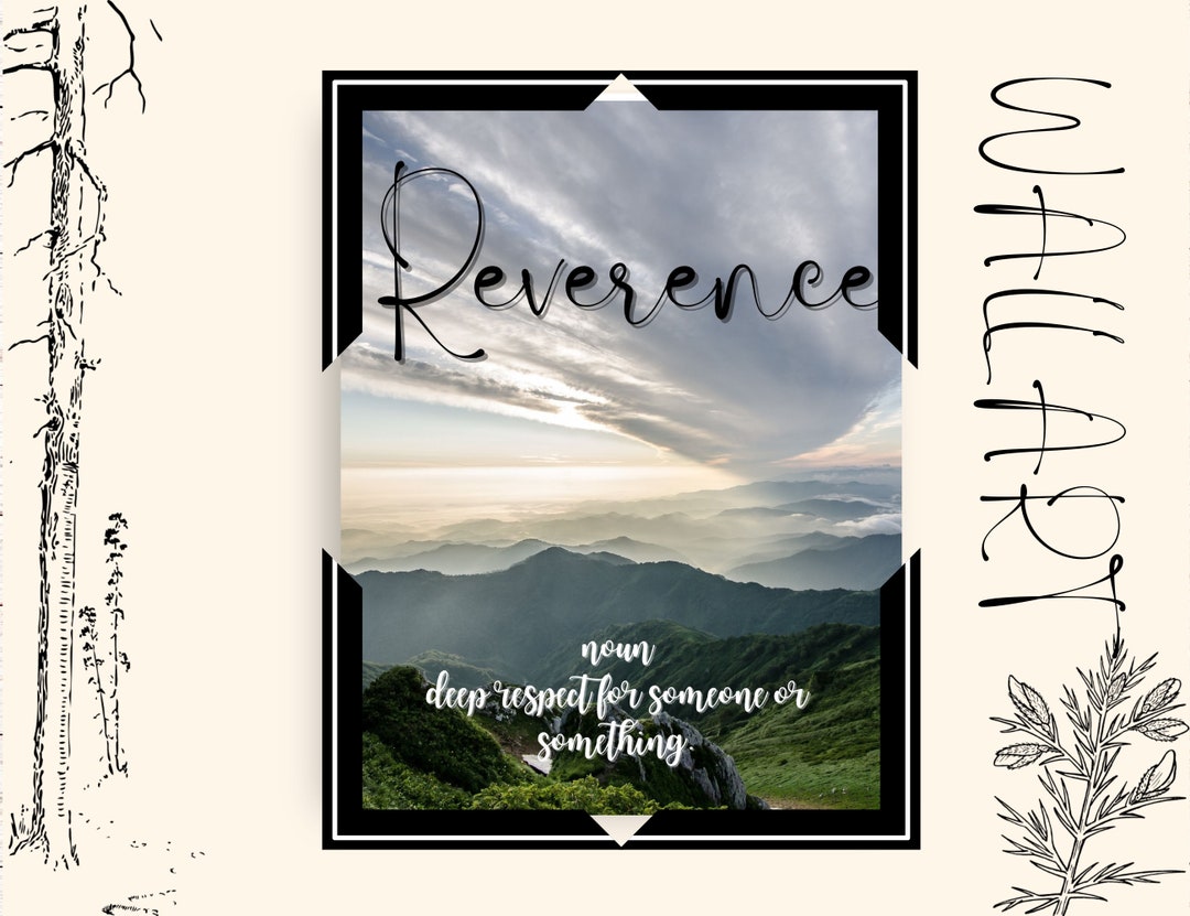 Religious Wall Art- Word "reverence" and Modern Definition With ...
