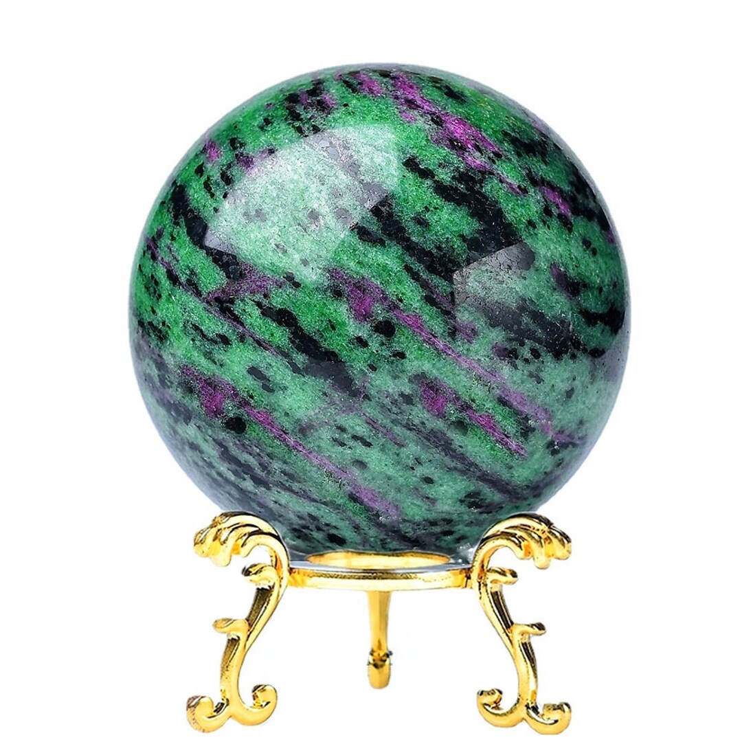 60mm Ruby in Zoisite Spheres Uv Reactions Ruby - Etsy