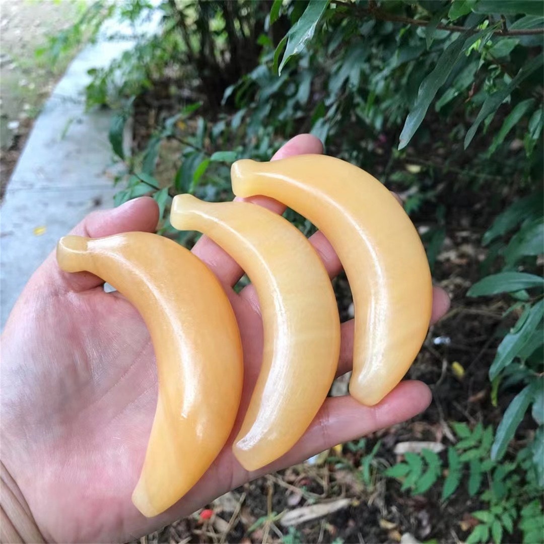 99mm Yellow Calcite Banana Hand-carved Quartz Crystal Banana - Etsy