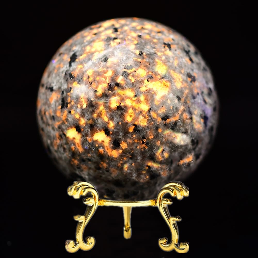 Yooperlite Crystal Ball Healing Lavalite Sphere With Stand Meditation ...
